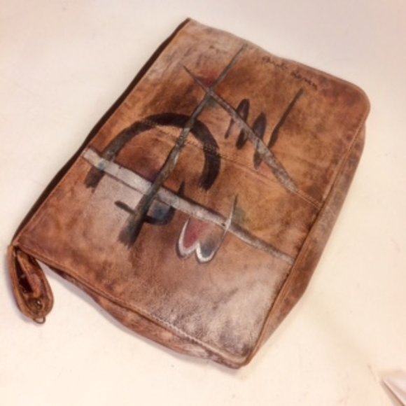 Brit Rosen | Bags | Brit Rosen Vtg Hand Painted Portfolio Clutch | Poshmark